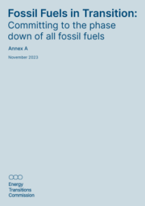 Fossil Fuels in Transition: Committing to the phase-down
