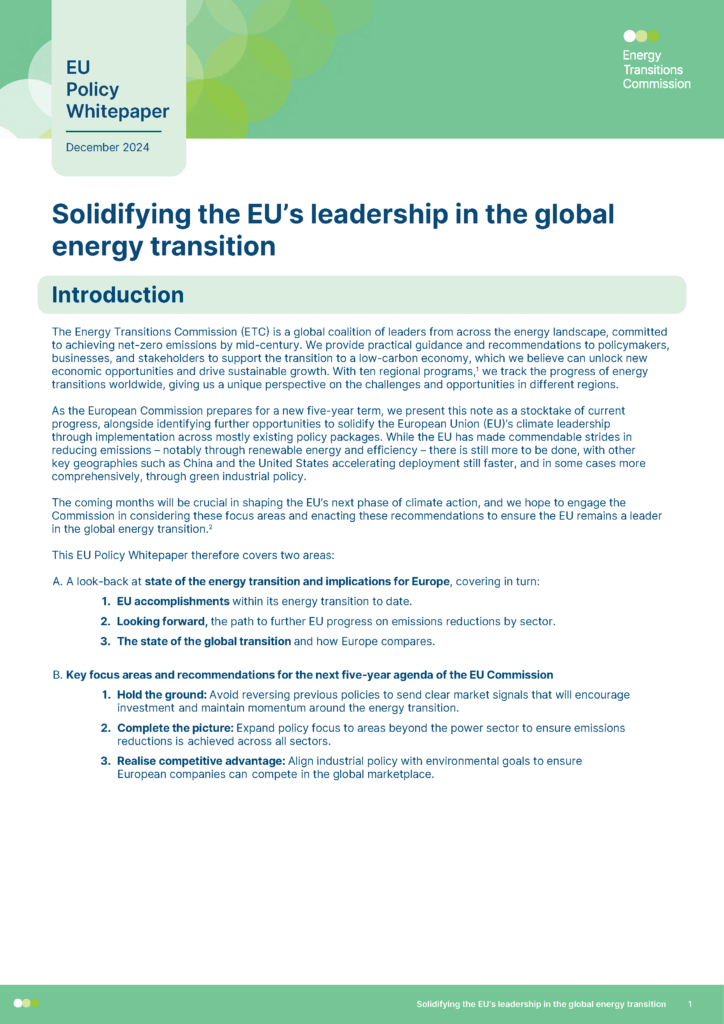 ETC New Report: EU Policy Whitepaper