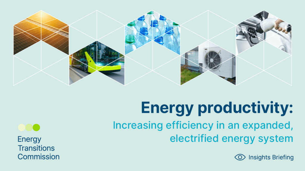 New ETC briefing: Energy productivity improvements make it possible to ...